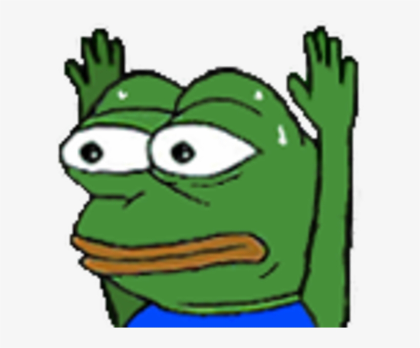 Download Sebastian Fors On Twitter - Pepe Hands Up Emote | Transparent ...