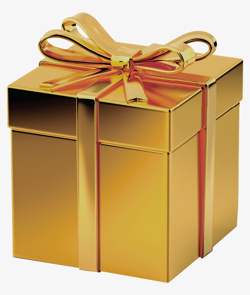 Shop Picture Royalty Free - Gold Gift Box Png PNG Image | Transparent ...