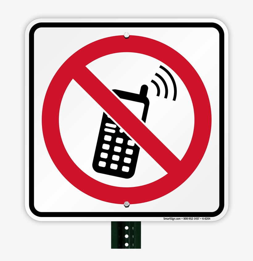 No Cell Phone Symbol Sign - Dont Text And Drive Sign PNG Image ...