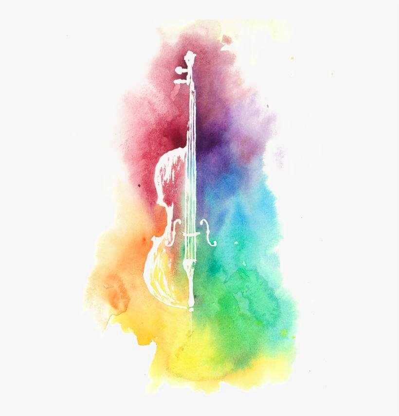 Painter Drawing Musical Instrument - Watercolor Violin PNG Image ...