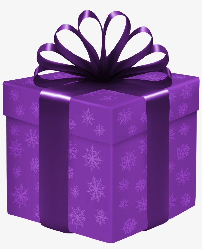 Purple Christmas Gift Box & Card Stock Illustration - Purple Christmas ...