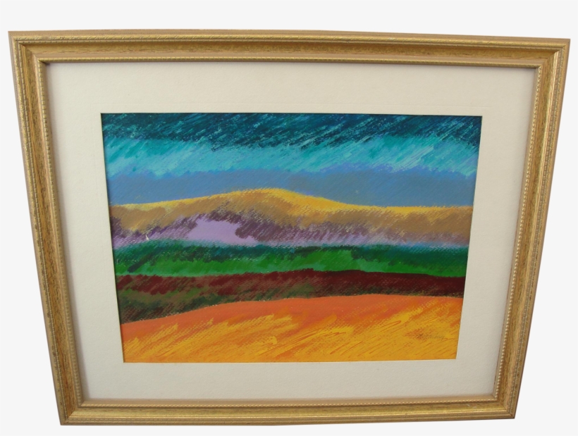 Abstract Expressionist Painting "mountain Sunset" By - Painting PNG ...