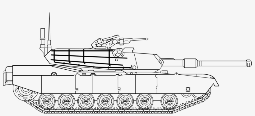M1 Abrams Main Battle Tank Svg Clip Arts 600 X 245 PNG Image ...