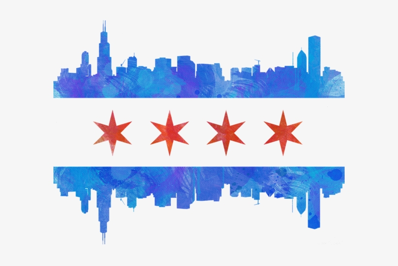 Chicago Flag Watercolor Onesie For Sale By Mike Maher - Chicago Flag ...