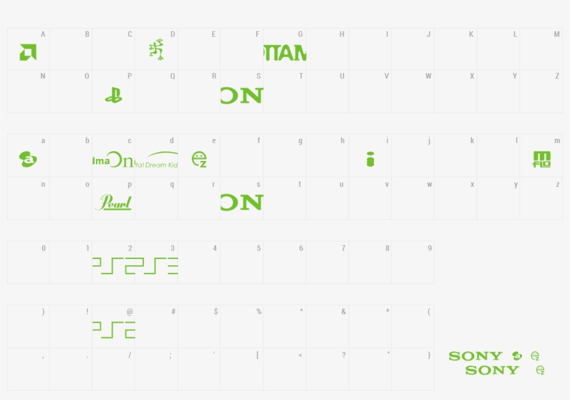 Font Sony's Logo Preview - Number PNG Image | Transparent PNG Free ...