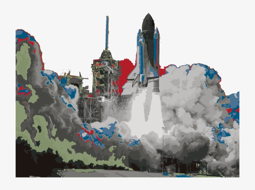 The Space Shuttle Challenger At Launch - Challenger Space Shuttle PNG ...