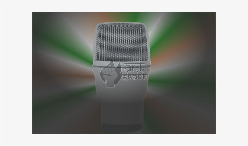 Microphone Elliptical Green White Orange Background - Electronics PNG ...