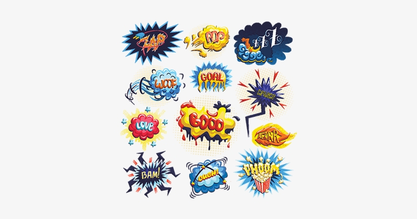 Vector Set Of Comics Icons, Comic, Cartoon, Superhero - Blank Comic ...
