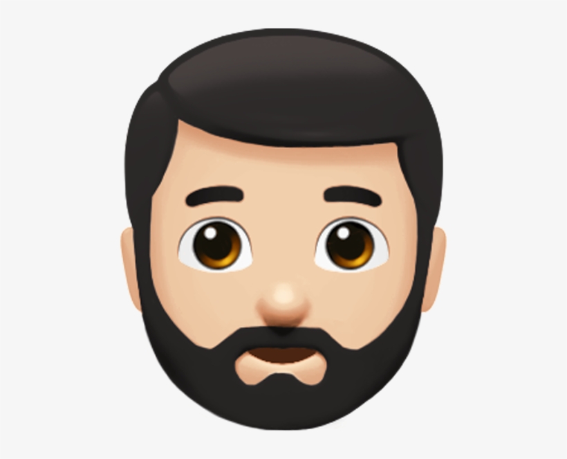 Download One Eyebrow Raised - Beard Emoji | Transparent PNG Download ...