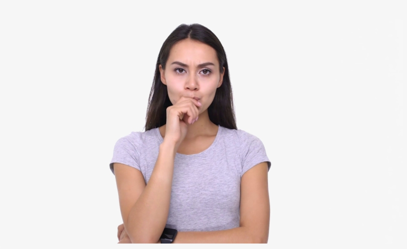 Thinking Woman Png Image Transparent Background - Girl PNG Image ...