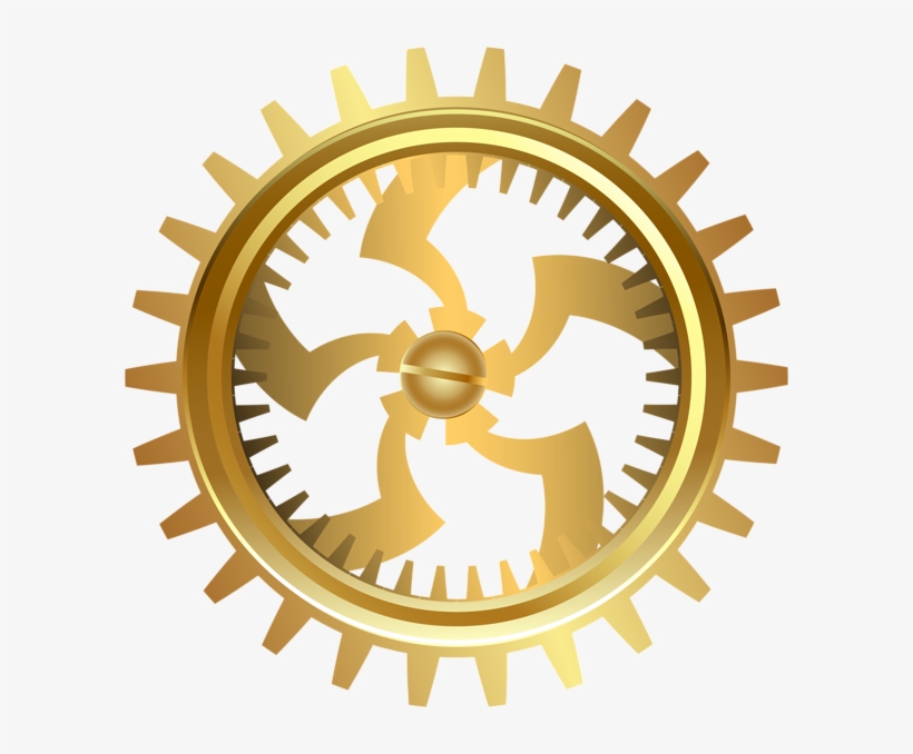 Gold Gear Transparent Png Clip Art - Gear Clipart Transparent ...