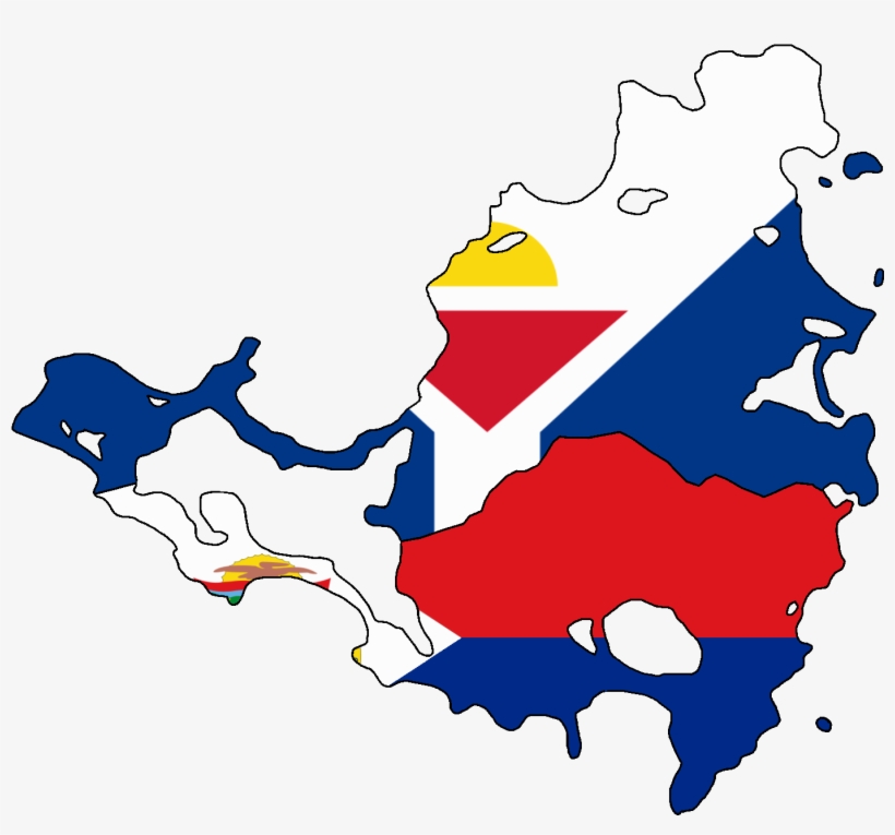 Flag Map Of Saint Martin & Sint Maarten - Saint Martin (island) PNG ...