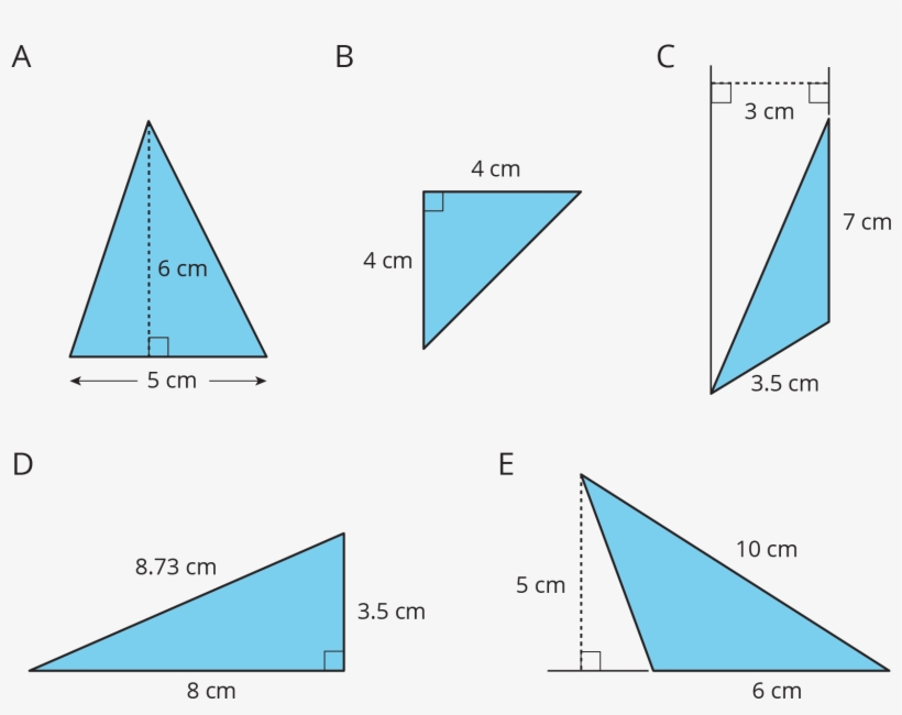 Five Triangles All Measurements In Centimeters 3cm 4cm 6cm Triangle