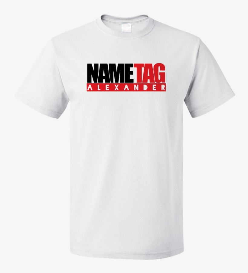 Unisex White Nametag White T-shirt - Active Shirt PNG Image ...