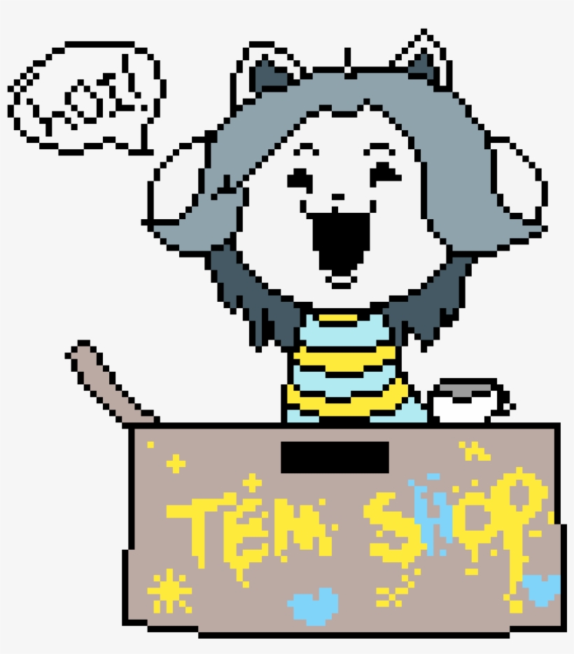 Hoi Im Temmie Temmie De Tem - Cartoon PNG Image | Transparent PNG Free ...