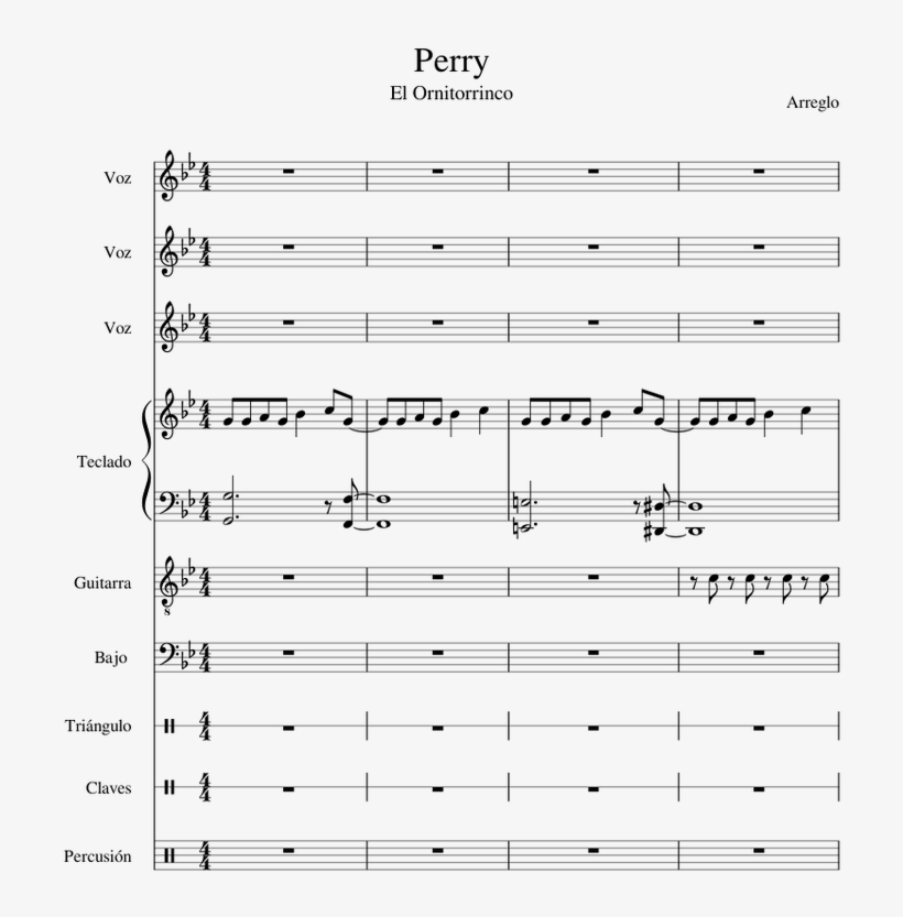 Perry The Platypus - Sheet Music PNG Image | Transparent PNG Free ...