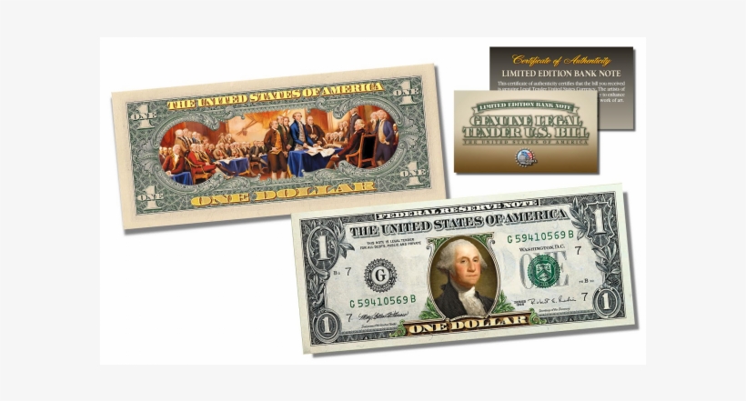 2 Sided Colorized Genuine Legal Tender U - Colorized 5 Dollar Bill PNG ...