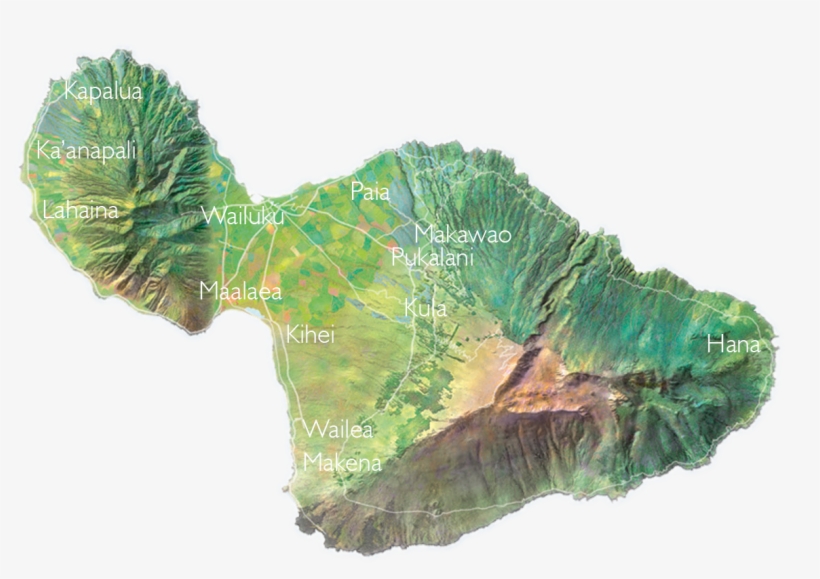 Maui Luxury Real Estate - Maui Map PNG Image | Transparent PNG Free ...