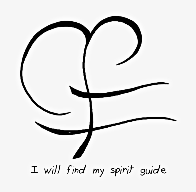 “i Will Find My Spirit Guide” Sigil Requested By - Line Art PNG Image ...