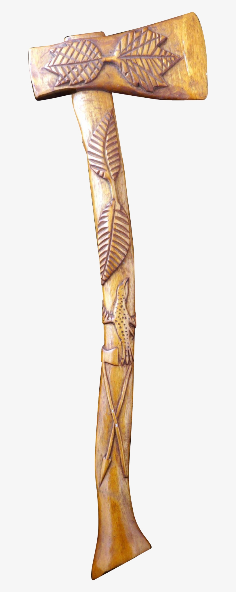 Circa 1900 American Folk Art Carved Tomahawk $250 - Tomahawk ...