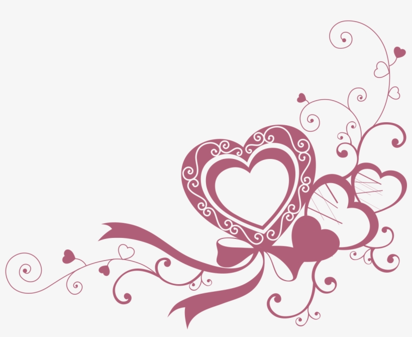 Valentines Day High - Heart Ribbon Pink PNG Image | Transparent PNG ...