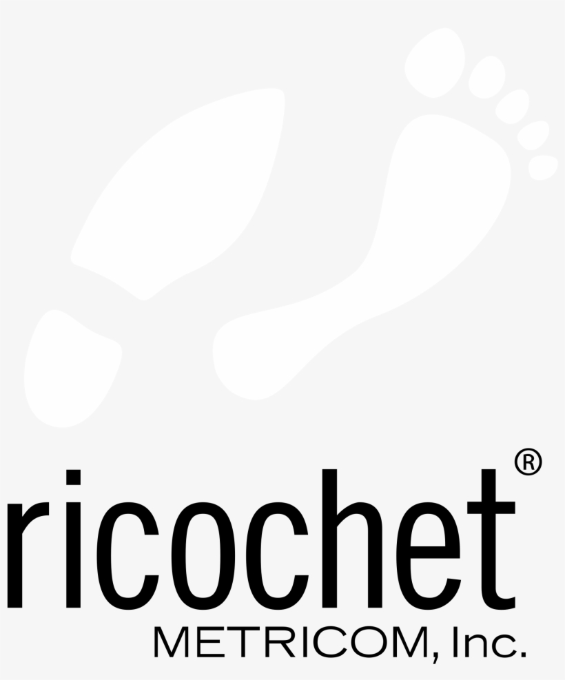 Metricom Ricochet Logo Black And White - Graphics PNG Image ...