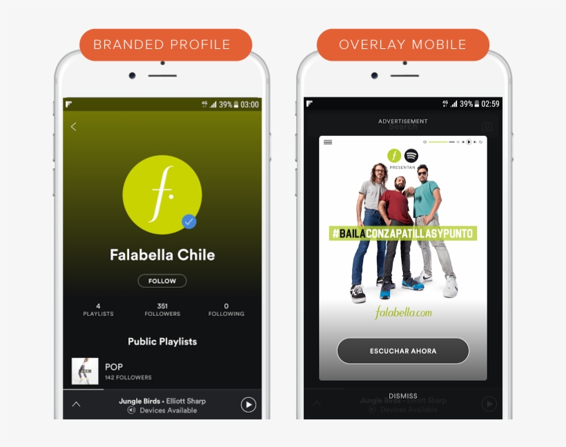 A High Impact Banner, Exclusively For Mobile, Was Used - Spotify Mobile ...