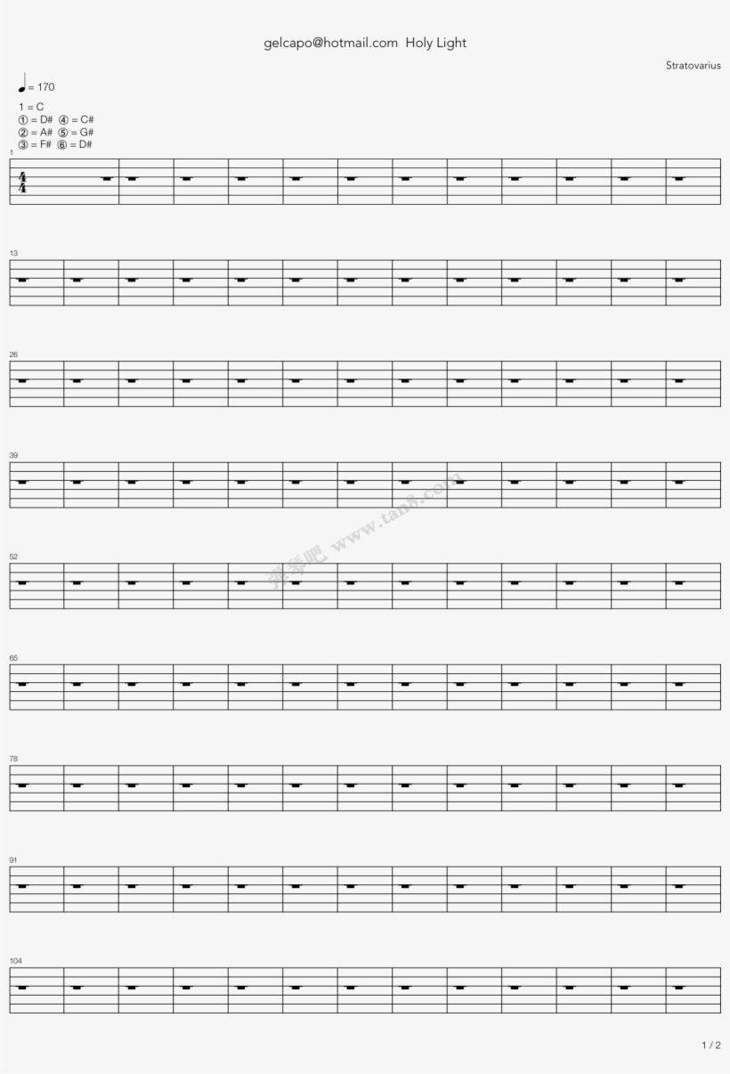 Holy Light 电吉他 ，第1张 - Kirkpatrick Fanfare Frame Drum Part PNG Image ...