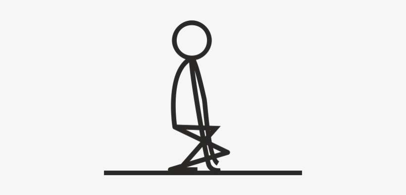 Figura De Palo Agachandose - Stick Man Crouching PNG Image ...