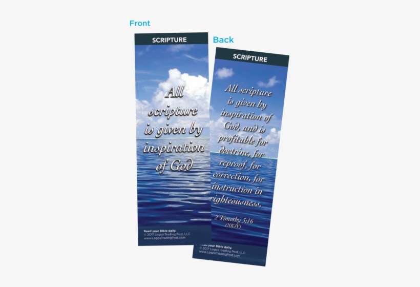 All Scripture Is Given By Inspiration Of God Bookmarks, - Bible Cards ...