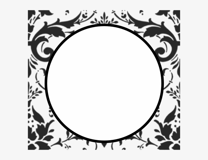 Damask Circle Clip Art - Damast Danken Ihnen Hochzeits-foto-postkarte ...