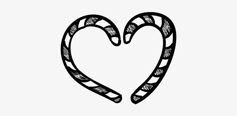 Candy Cane Heart Vector - Icon PNG Image | Transparent PNG Free ...