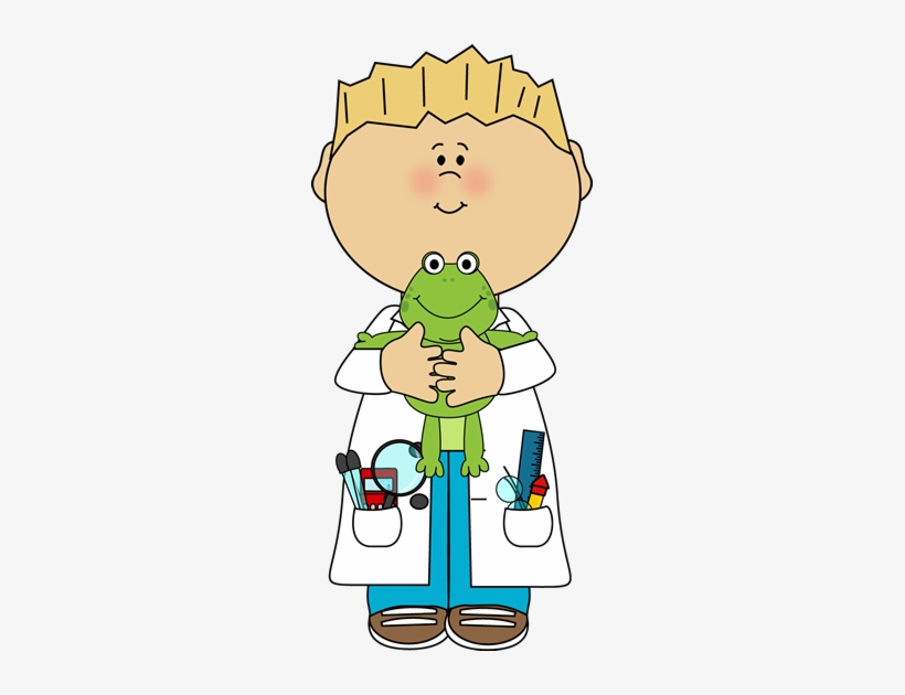 Science Clipart Frog - Boy Scientist Clipart PNG Image | Transparent ...