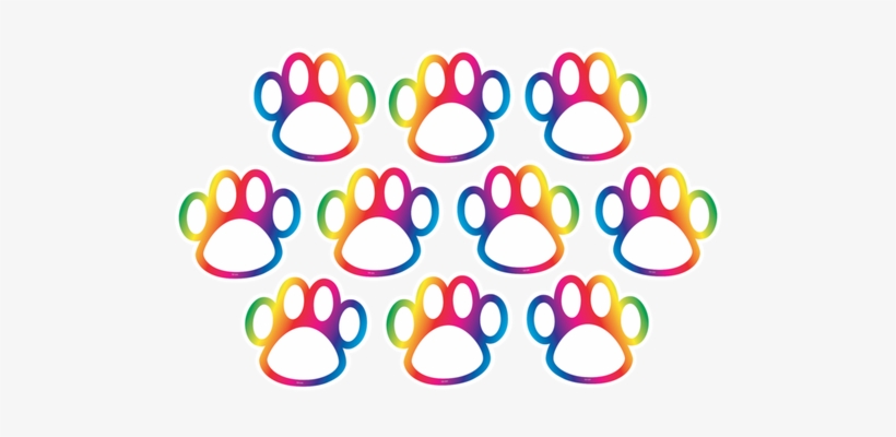 Rainbow Paw Prints Accents - Teacher Created Resources Rainbow Paw ...