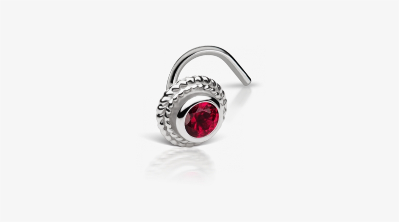 Ruby Thin Braid Nostril Stud - Body Piercing PNG Image | Transparent ...
