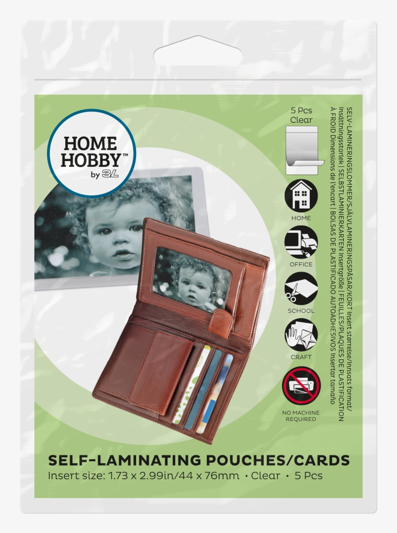 Download Self-laminating Cards/pouches Wallet, 5 Pcs 44x76mm - 3l Home ...