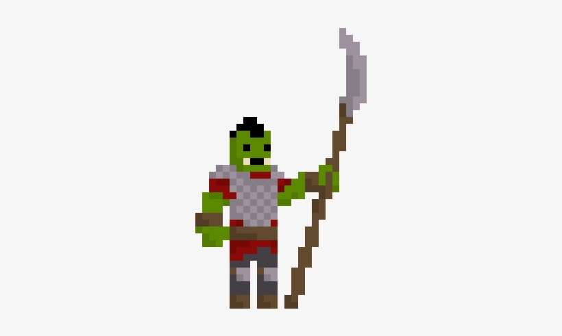 Download Half-orc Barbarian - Orc Png Pixel Art | Transparent PNG ...