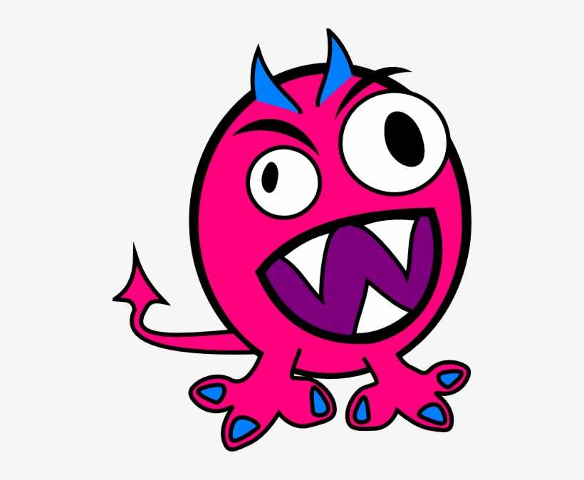 Pink And Blue Monster Clip Art At Clker Com Vector - Monster Clip Art ...