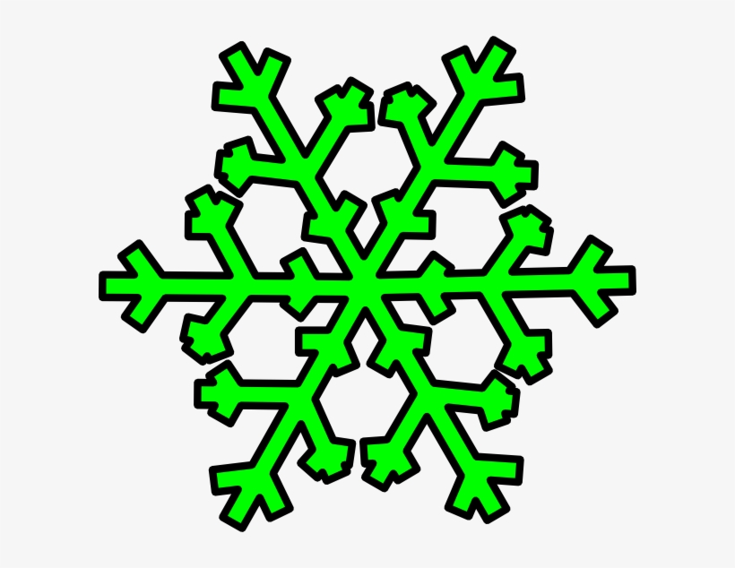 Snowflake Clipart Vector - Green Snowflake Clipart PNG Image ...