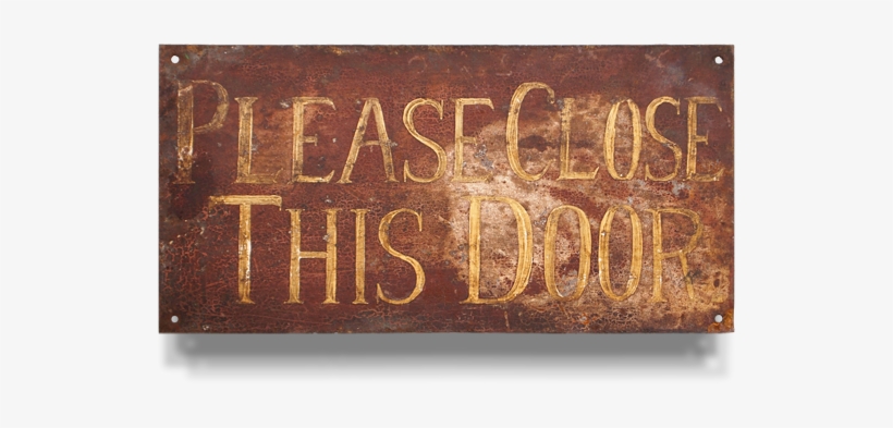 Victorian Hand-painted Metal Sign - Metal PNG Image | Transparent PNG ...