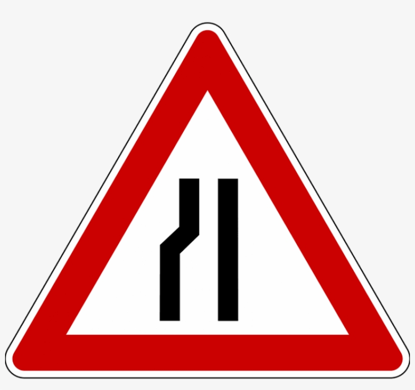 Narrow Road Warning Road Sign Png - Verkeersbord B3 PNG Image ...