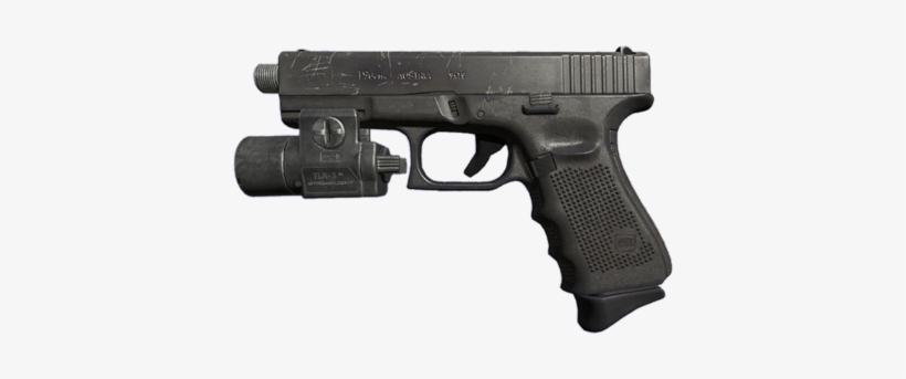 Glock 19 With Attached Pistol Flashlight - Timecop Beretta PNG Image ...