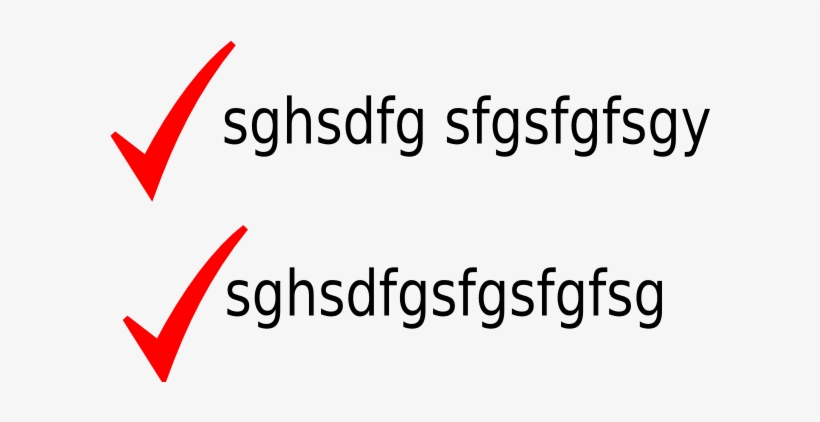 Red Check Mark With Text Clip Art - Ted PNG Image | Transparent PNG ...