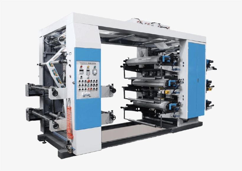 6 Colors Flexo Printing Machine For Pe Pp Film Roll - Flexography PNG ...