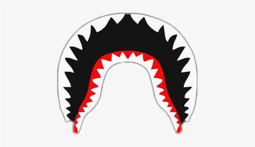 Download Bape Mouth Png - Bape Shark White Logo | Transparent PNG ...