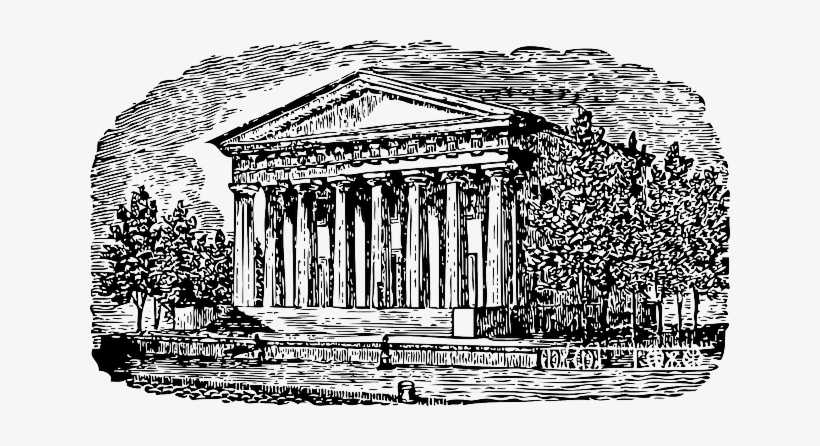 Building, House, Drawing, Trees, Custom, Pillars, Tree - Customs House ...