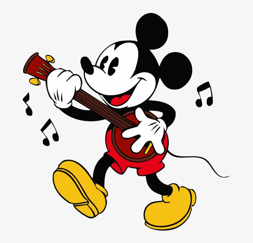 Guitar Player Clipart - Mickey Mouse Playing Instruments PNG Image ...