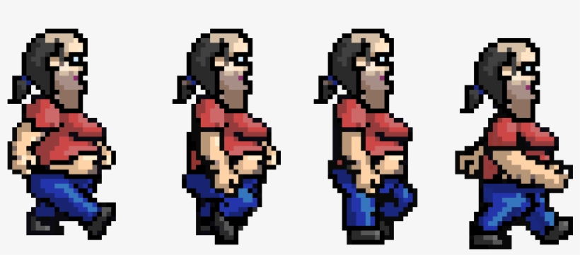 Download Game Walk Cycle - Pixel Character Walk Cycle | Transparent PNG ...