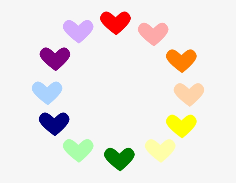 Download Heart Rainbow Clip Art - Rainbow Hearts Clip Art | Transparent ...
