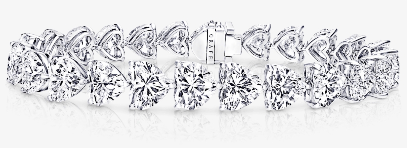 A Classic Graff Heart Shape Diamond Bracelet - Headpiece PNG Image ...